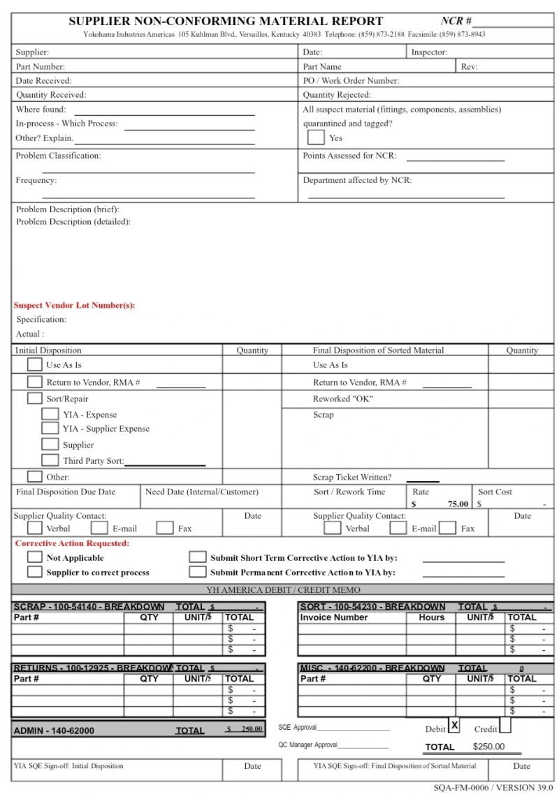 Non-Conforming Material Report (NCMR) - NGUYỄN QUANG HƯNG BLOG