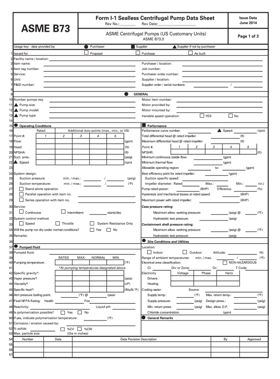 ASME B73.3 - 2022, Thông số kỹ thuật cho Bơm ly tâm hút ngang không ...