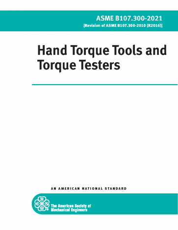 ASME B107.300 - 2021, Dụng cụ mô-men xoắn cầm tay và máy kiểm tra mô ...