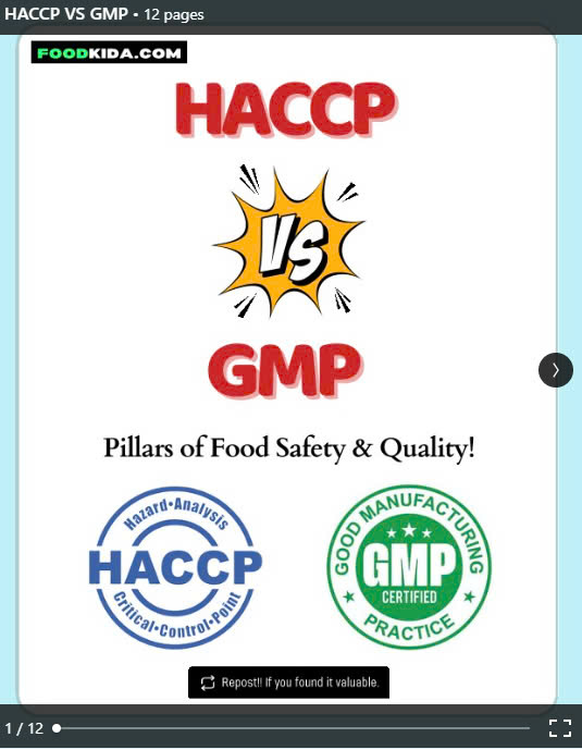 HACCP (Phân tích mối nguy và điểm kiểm soát tới hạn) và GMP (Thực hành sản xuất tốt) - NGUYỄN ...