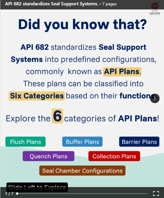 API 682 tiêu chuẩn hóa Hệ thống hỗ trợ seal - NGUYỄN QUANG HƯNG BLOG