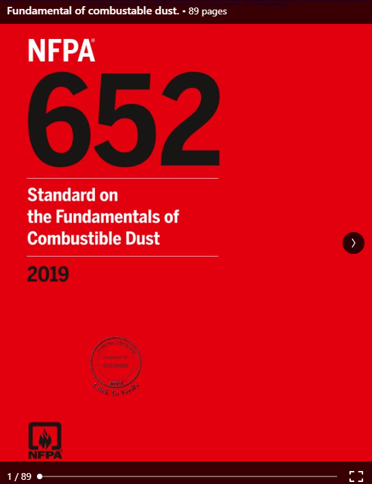 NFPA 652, 654, 61, 484 và 664 - NGUYỄN QUANG HƯNG BLOG